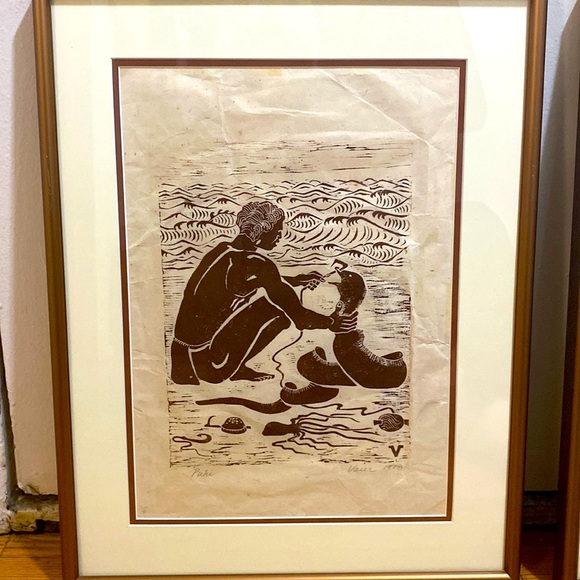 DIETRICH VAREZ | Art | Original Signed Dietrich Varez Woodblock Linocut ...
